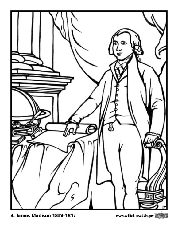 Dibujo de 04 James Madison Para Colorear - Img 12595