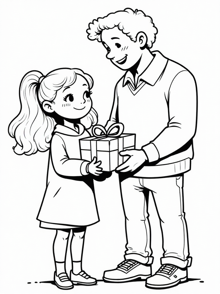 Dibujo Para Colorear De Un Padre Y Una Hija Del D a Del Padre dibujo-para-colorear-de-un-padre-y-una-hija-del-d-a-del-padre