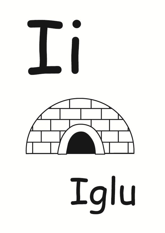 Dibujo de i Para Colorear - Img 25129