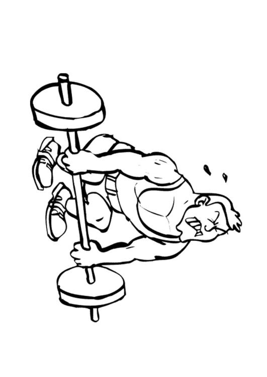 Dibujo de Levantamiento de pesas Para Colorear - Img 11936