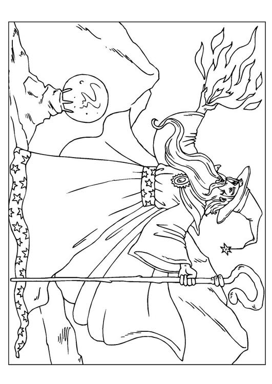 Dibujo de mago Para Colorear - Img 22666