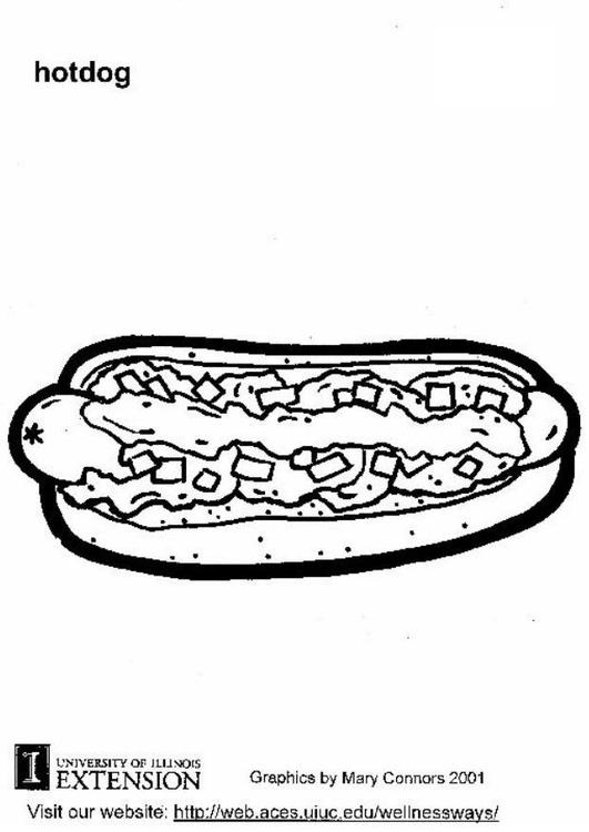 Dibujo de Perrito caliente Para Colorear - Img 5810