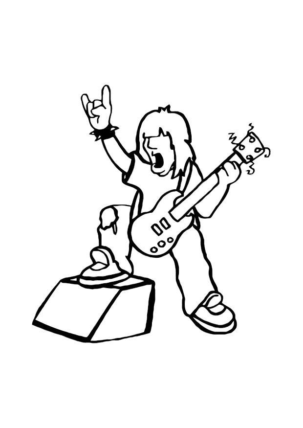Dibujos Para Colorear De Rock And Roll De Los 80