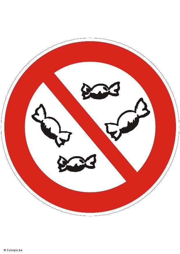 Imagen de Prohibido de comer dulces Para Imprimir - Img 5424